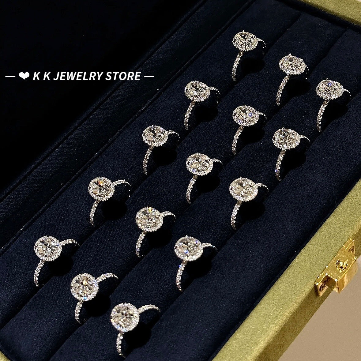 925 Silver Pigeon Egg-Shaped 7×9mm High Carbon Diamond Ring – KK Jewelry store